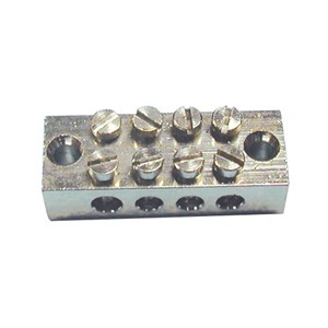Norslo Earth block Brass 4 way at UK Electrical Supplies