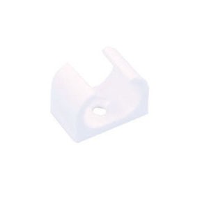 Norslo PVC Conduit clip Oval White 20mm at UK Electrical Supplies