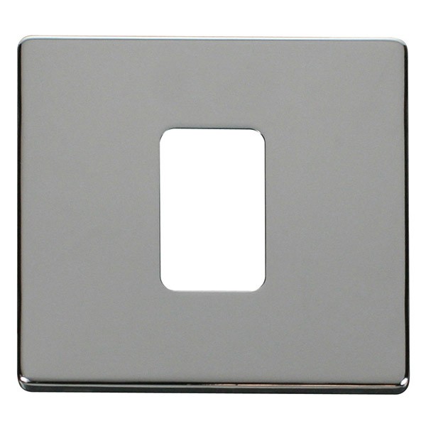 Click Definity Polished Chrome 45A Double Pole Switch Cover Plate | UKES