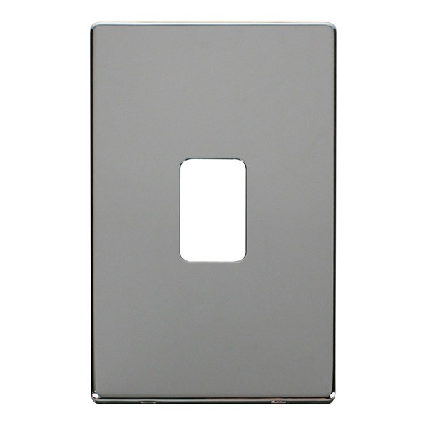 Click Definity Polished Chrome 45A Vertical Double Pole Switch Cover ...