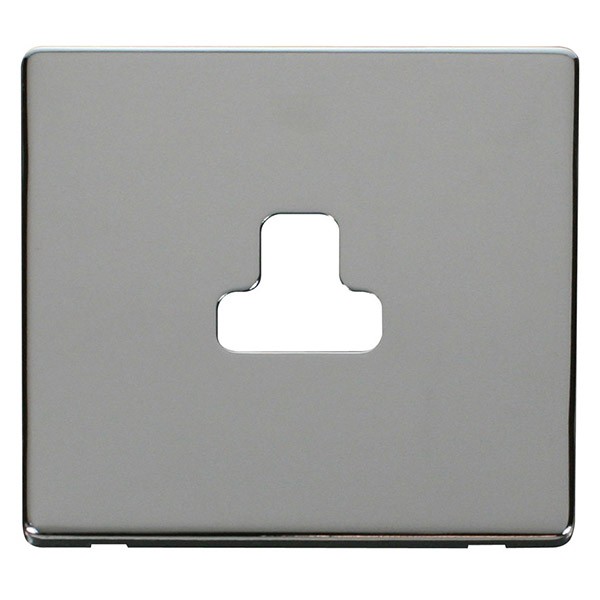 Click Definity Polished Chrome 2A Round Pin Unswitched Socket Cover ...