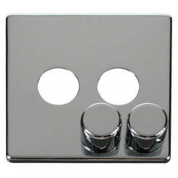 Click Definity Polished Chrome 2 Gang Dimmer Cover Plate with Polished ...