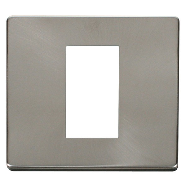 Click Definity Brushed Stainless 1 Gang 1 Aperture Unfurnished New ...