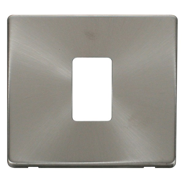 Click Definity Brushed Stainless 1 Gang 1 Aperture Unfurnished MiniGrid ...