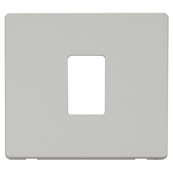 Click Definity Polar White 1 Gang 1 Aperture Unfurnished MiniGrid Cover ...