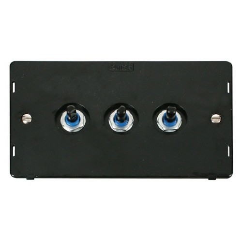 Click Definity Black 3 Gang 2 Way 400Va Dimmer Switch Insert | UKES
