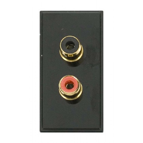 Click New Media Black Twin RCA/Phono Module | UKES
