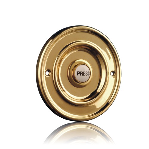 Byron 2207/P1 Traditional Bell Push Brass at UK Electrical Supplies