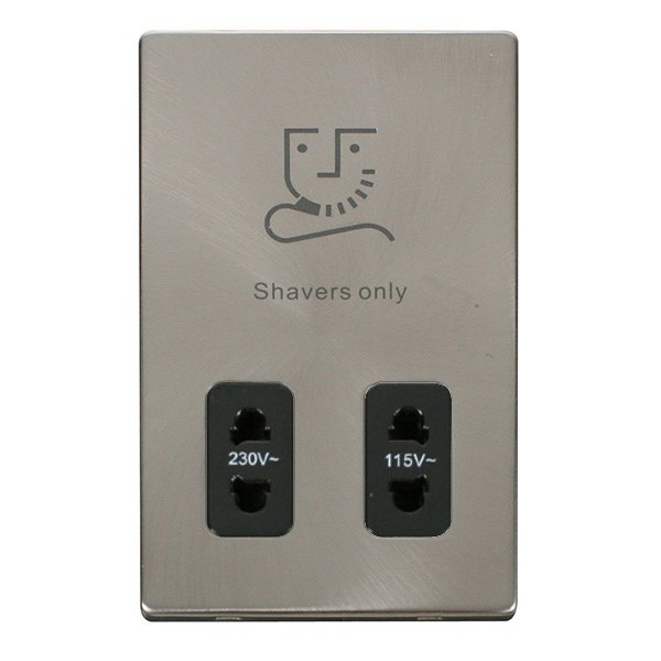 Click Definity Flat Plate Screwless 115V/230V Dual Voltage Black Shaver ...