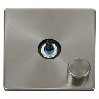 Click Definity Flat Plate Screwless 1 Gang 2 Way 400W Dimmer Switch ...