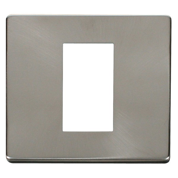 Click Definity Flat Plate Screwless Black Single Plate Single Aperture ...