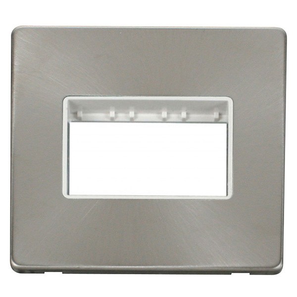 Click Definity Flat Plate Screwless Polar White Single Plate Triple ...