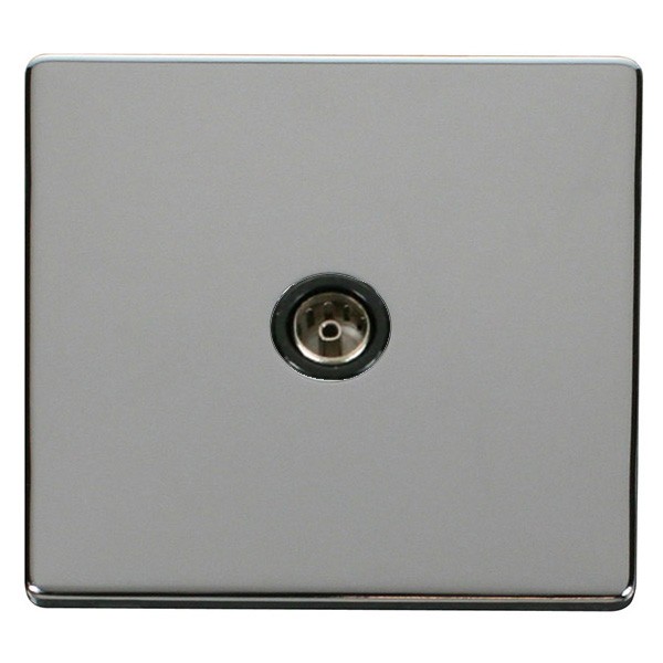 Click Definity Flat Plate Screwless Single Standard Black Coaxial ...