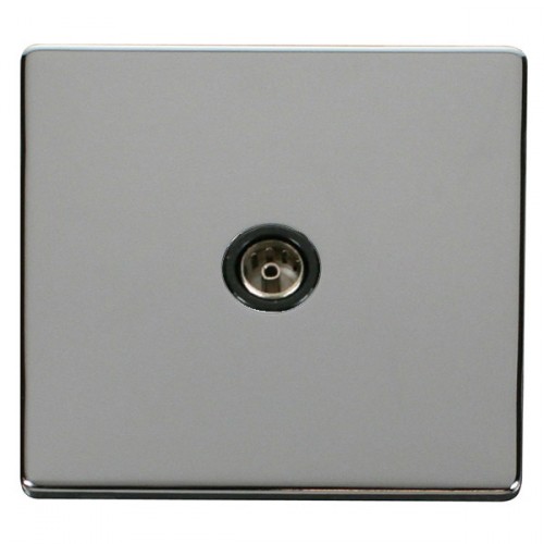 Click Definity Flat Plate Screwless Single Standard Black Coaxial ...