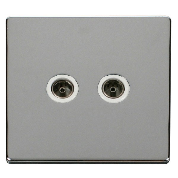 Click Definity Flat Plate Screwless Twin Standard Polar White Coaxial ...