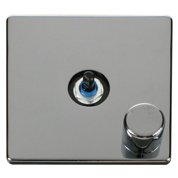 Click Definity Flat Plate Screwless 1 Gang 2 Way 400W Dimmer Switch ...