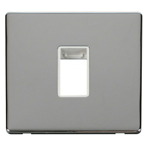 Click Definity Flat Plate Screwless Polar White Single Plate Single ...