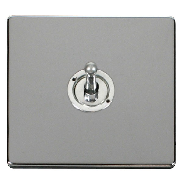 Click Definity Flat Plate Screwless 10AX 1 Gang Polished Chrome ...