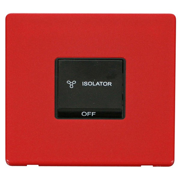 Click Definity Flat Plate Screwless 10A 3 Pole Fan Isolation Black ...