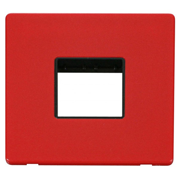 Click Definity Flat Plate Screwless Black Single Plate Twin Aperture ...