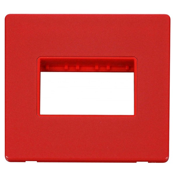 Click Definity Flat Plate Screwless Red Single Plate Triple Aperture ...