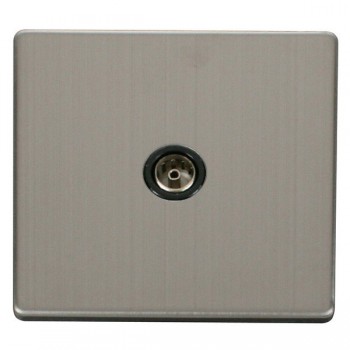 Click Definity Flat Plate Screwless Single Standard Black Coaxial ...
