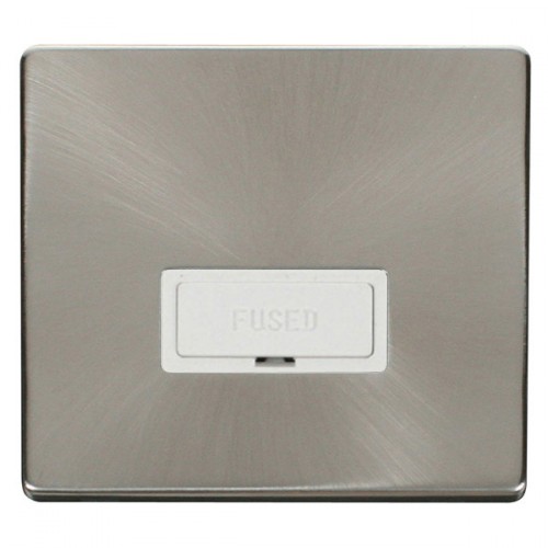 Click Definity Flat Plate Screwless 13A Polar White Fused FCU with ...