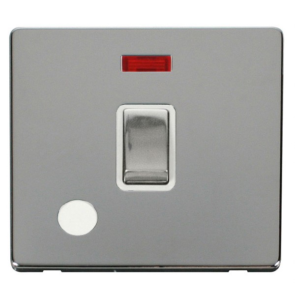 Click Definity Flat Plate Screwless 20A Double Pole Polished Chrome ...