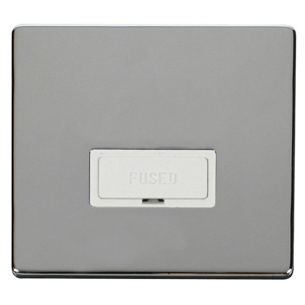 Click Definity Flat Plate Screwless 13A Polar White Fused FCU with ...