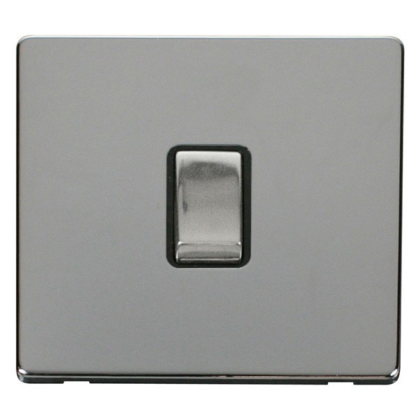 Click Definity Flat Plate Screwless 20A Double Pole Ingot Switch, Black ...