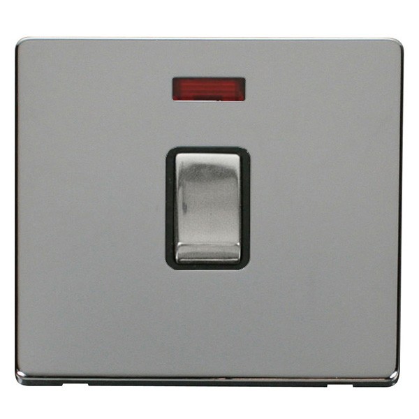 Click Definity Flat Plate Screwless 20A DP Ingot Switch with neon ...