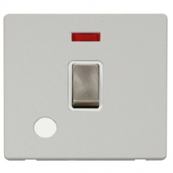 Click Definity Flat Plate Screwless 10AX 1 Gang 2 Way Polar White ...