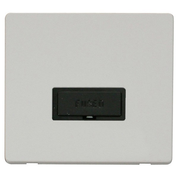 Click Definity Flat Plate Screwless 13A Black Fused FCU with Polar ...