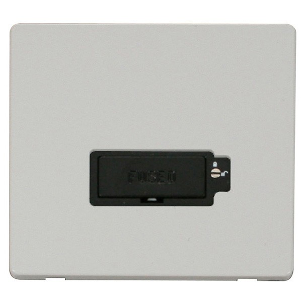 Click Definity Flat Plate Screwless Lockable 13A Black Fused Connection ...