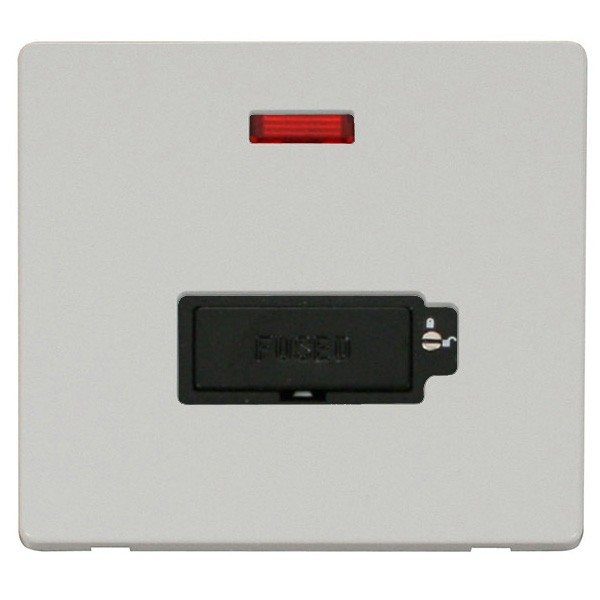 Click Definity Flat Plate Screwless Lockable 13A Black Fused Connection ...