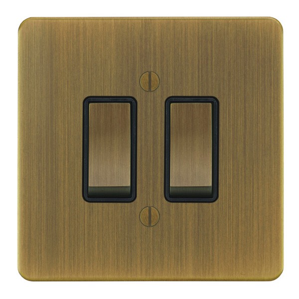 Focus SB Ambassador AAB11.2B 2 gang 20 amp 2 way rocker switch in ...