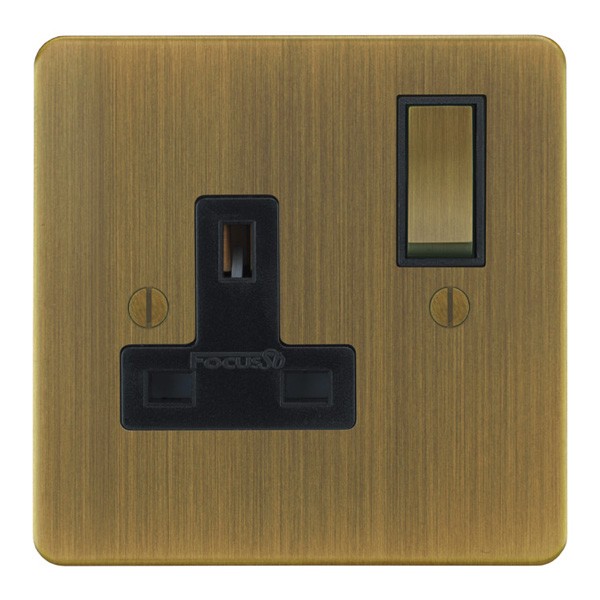 Focus SB Ambassador AAB18.1B 1 gang 13 amp switched socket in Antique ...