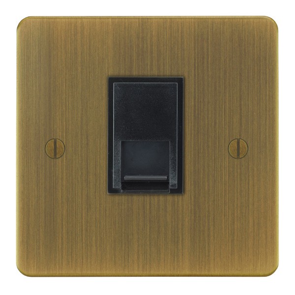 Focus SB Ambassador AAB51.1B 1 gang CAT5 RJ45 socket in Antique Brass ...