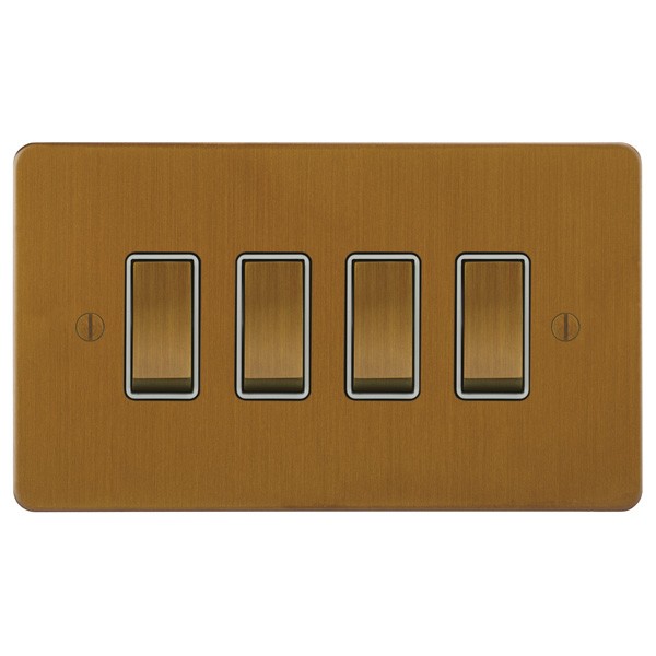 Focus SB Ambassador ABA11.4W 4 gang 20 amp 2 way rocker switch in ...