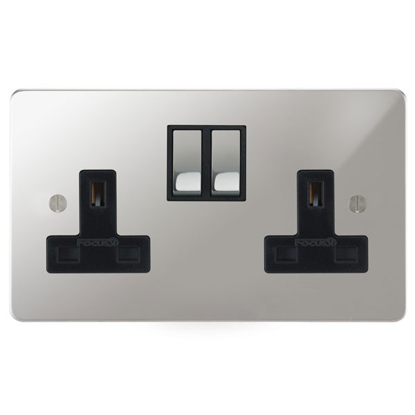 Focus SB Ambassador APC18.2B 2 gang 13 amp switched socket in Polished ...