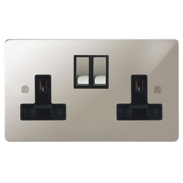 Focus SB Ambassador APN18.2B 2 gang 13 amp switched socket in Polished ...