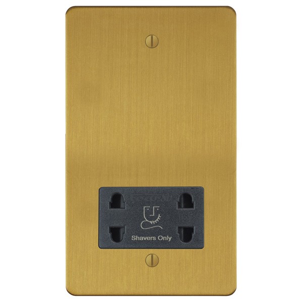 Focus SB Ambassador ASB36.1B shaver socket (110/240V) in Satin Brass ...