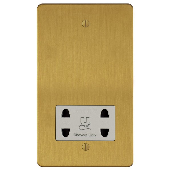 Focus SB Ambassador ASB36.1W shaver socket (110/240V) in Satin Brass ...
