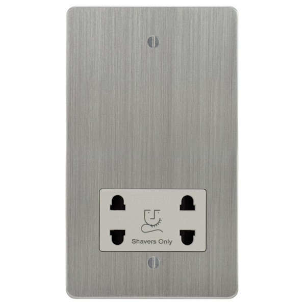 Focus SB Ambassador ASC36.1W shaver socket (110/240V) in Satin Chrome ...