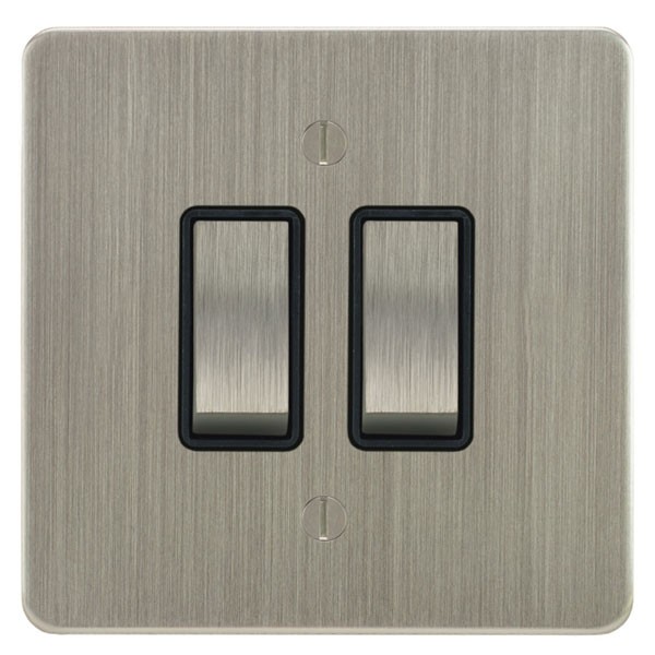 Focus SB Ambassador ASN11.2B 2 gang 20 amp 2 way rocker switch in Satin ...