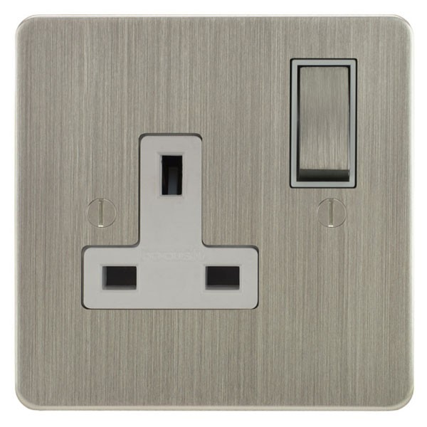 Focus SB Ambassador ASN18.1W 1 gang 13 amp switched socket in Satin ...