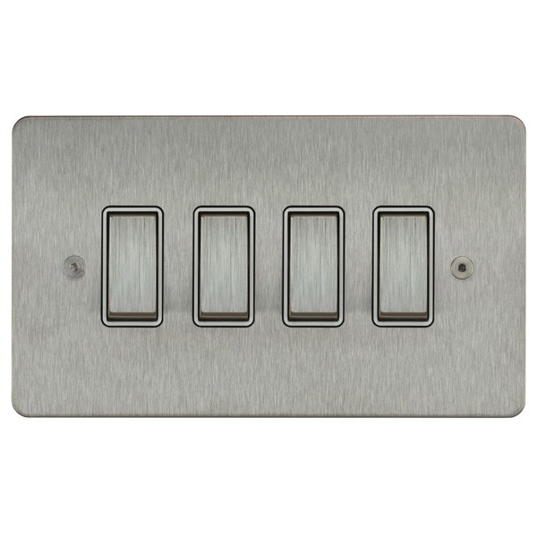 Focus SB Ambassador ASS11.4W 4 gang 20 amp 2 way rocker switch in Satin ...