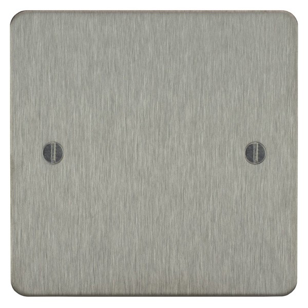 Focus SB Ambassador ASS37.1 single blank plate in Satin Stainless at UK ...