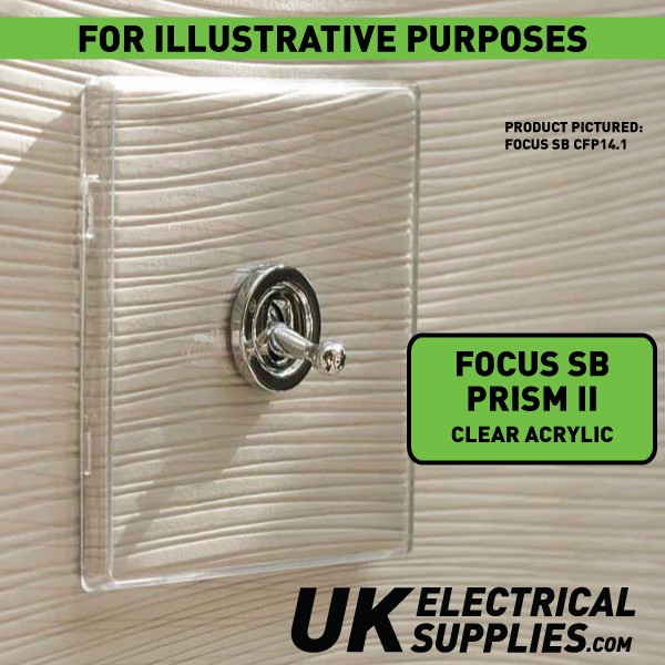 Focus SB Prism II CFP18.1W 1 gang 13 amp switched socket, with metal ...