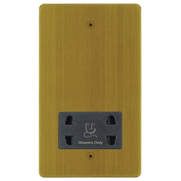 Focus SB Horizon HAB36.1B shaver socket (110/240V) in Antique Brass ...
